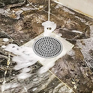 Stainless Steel Shower Drain Hair Catcher, Round Drainage Shower Strainer Mesh Piece Bathtub Catcher Bathroom Floor Drain for Kitchen Bathroom (82mm)