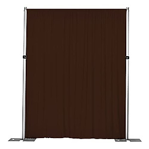 CVL Spandex 4-Way Stretch Photo Backdrop Drape Curtain w/4" Rod Pockets Stretchable&Lightweight 14Ft X 60"(1 Panel Only) Chocolate for Wedding, Trade Show, Party, Gift Opening Stage Backdrop Décor
