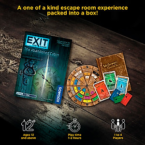 Exit: The Abandoned Cabin - Kennerspiel Des Jahres Winner, Card-Based Family Escape Room Game for 1-4 Players, Ages 12+