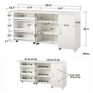 Ameriwood Home Arleta Swivel Craft Desk, White