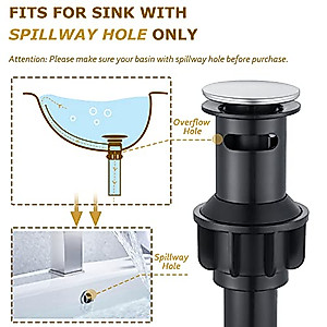 Hangoro Bathroom Faucet, 2 Lever Handles Centerset Faucets for Bathroom Sink, Touch On Bathroom Faucets w/Pop Up Drain for Vanity, Lavatory, Bathroom or Sink, Chrome(L2303-CP)