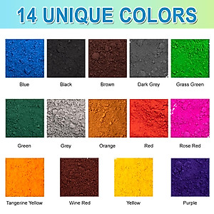 GOODTAKE Concrete Pigment, Blue Iron Oxide Pigment Powder, Concrete Cement Dye Color Pigment for Brick, Tile, Clay, Lime, Mortar, Grout, Plaster, Paint, Bath Bombs Coloring Powder (Blue, 4 oz)