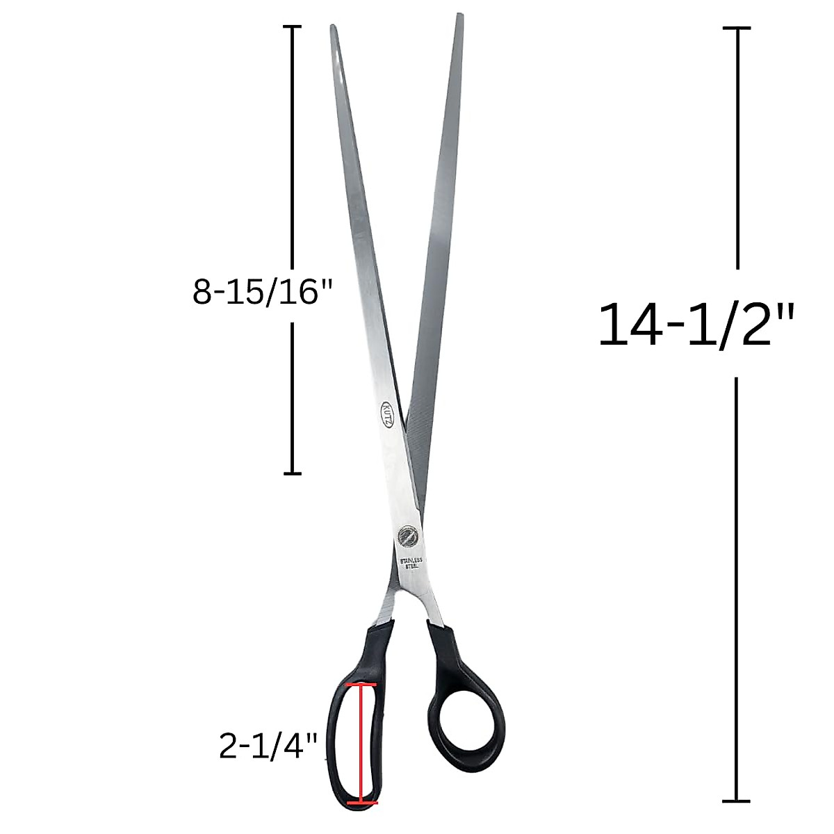 KUTZ 14" (35.6 cm) Extra Long Nose Scissors | Stainless Steel Blades | Great For Cutting Wrapping Paper, Construction Paper, and Trimming Plants | Because Scissor Size Matters