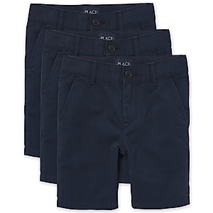 The Children's Place boys Stretch Chino Shorts, NEW NAVY, 8