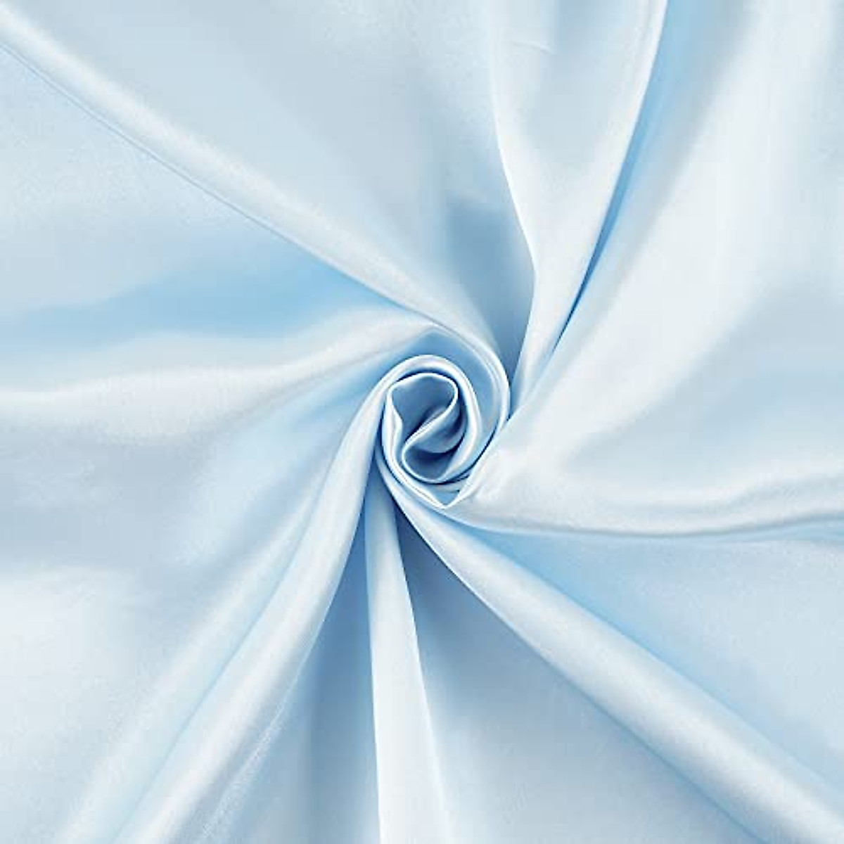 Heavens Cuddles Double Sided Pure Satin Baby Blanket (Light Blue) 48"x36"