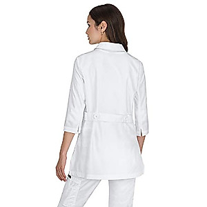 KOI 446 Women's Amber Lab Coat (White, X-Small)