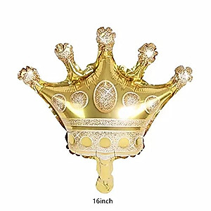 40-Inch Pink Crown Number 5 Balloons Set,5th Birthday Balloons for Girls, Jumbo Helium Foil Balloons，Childrens Birthday Party Decorations. (Number 5)