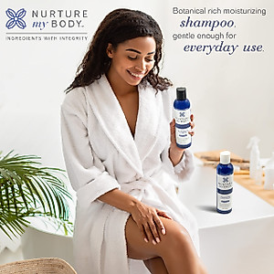 Nurture My Body Fragrance Free Moisturizing Shampoo and Nourishing Conditioner Set | 8 oz. | Sulfate free and Paraben free shampoo and conditioner set | All Natural Ingredients | Handmade in USA