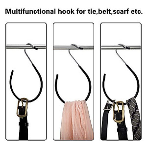 Scarf Hangers for Closet Organizer - Multifunctional Purse Hook Belt Tie Rack Wig Hanger Underwear Bra Tank Top Hangers Hook Handbag Necklaces Rings Holder Straps Hanging Storage Accessories 4pcs/Set