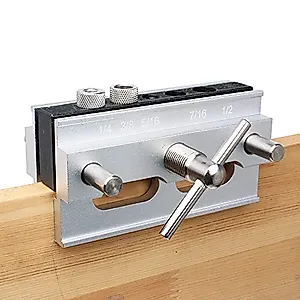 AUTOTOOLHOME Self Centering Doweling Jig Dowel Drill Guide Bushings Set Wood Dowel Jig Kit Woodworking Joints Tools