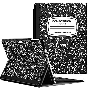 Fintie Protective Case for 13 Inch Microsoft Surface Pro 9 / Pro 9 5G (2022 Release) - Multiple Angle Viewing Hard Shell Slim Portfolio Cover Compatible with Type Cover Keyboard, Composition Book