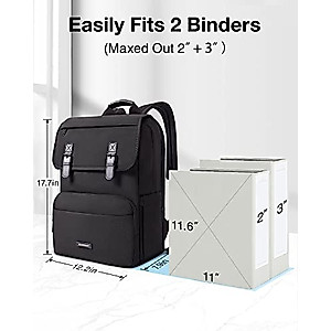 BAGSMART Laptop Backpack, Backpack For Men Women,Black Travel Backpack Fits 17.3 Inch Computer Work Back Pack College Bag With Charging Port