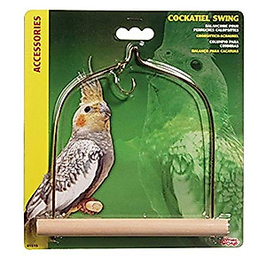 Living World Cockatiel Swing with Wooden Perch, 5 1/2-Inch by 7-Inch