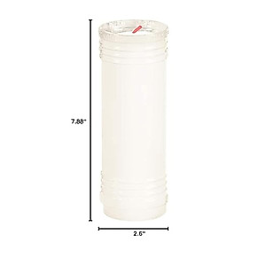 Root Candles Cemetery Prayer Candles for Outdoor Burning in Clear Flame Resistant Plastic Vessels, 12-Count, Memorial