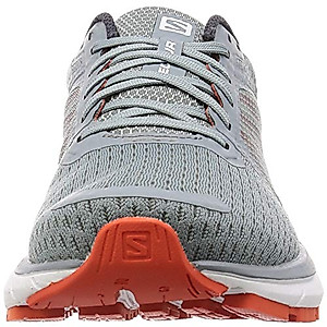 Salomon VECTUR Road Running Shoes for Men, Lead/White/Cherry Tomato, 7