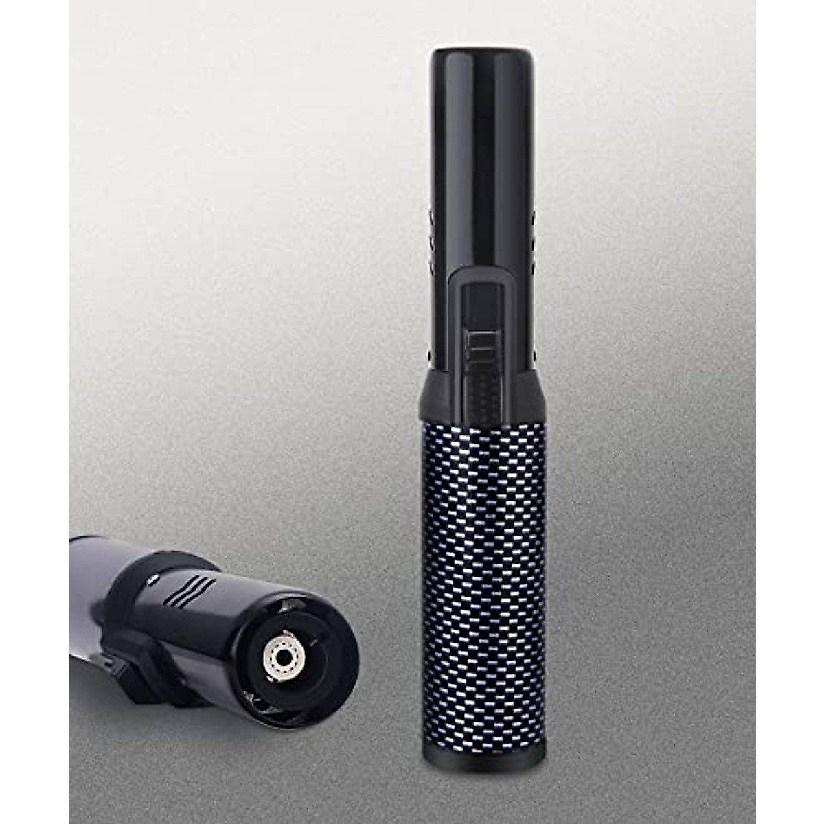 PAPA LONG Chic Refillable Long Butane Torch Lighter with Powerful Single Jet Flame for Kitchen Brulee Cooking BBQ Camping(No Butane included)