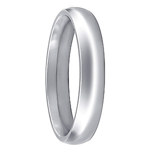Gem Avenue Stainless Steel Elegant Comfort Fit 4mm Wedding Band Ring For Women, A Gift for Special Occasions Size 7