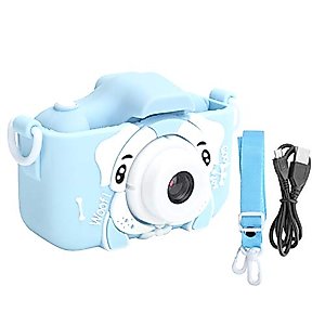 01 Kids Digital Camera, Lightweight Portable Continuous Shooting Children Video Digital Cameras, for Girls and Boys Birthday Gifts Toddlers Travel Use(Blue)