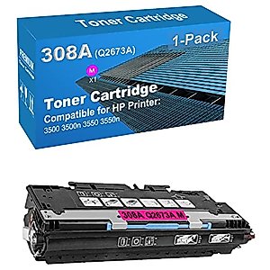 Jullu 1-Pack (Magenta) Compatible High Capacity 308A (Q2673A) Toner Cartridge use for 3500 3500n 3550 3550n Printer