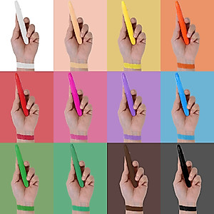 BOBISUKA Face Body Paint Sticks Kit, 12 Color Water Based Face Painting Crayon Set for Art Theater Halloween Party Cosplay Clown SFX Makeup for Women Adults, Non-Toxic Washable