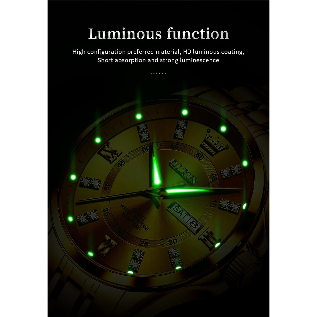 OLEVS Men Gold Watches Minimalist Business Fashion Casual Analog Quartz Date Waterproof Dress Wrist Watches for Man Easy to Read