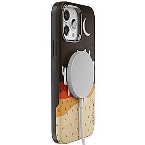 Casely Case Compatible with iPhone 14 Pro Max | Compatible with MagSafe | Desert Nights | Cactus & Moon Western Colorblock Case