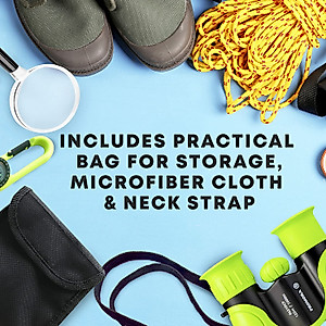 Binoculars for Kids, Set with Magnifying Glass & Compass - Easter Toys, Kids Binoculars for Boys and Girls - Perfect Easter Basket Stuffers for Toddler ! Easter Gifts for 3-12 Years Kids