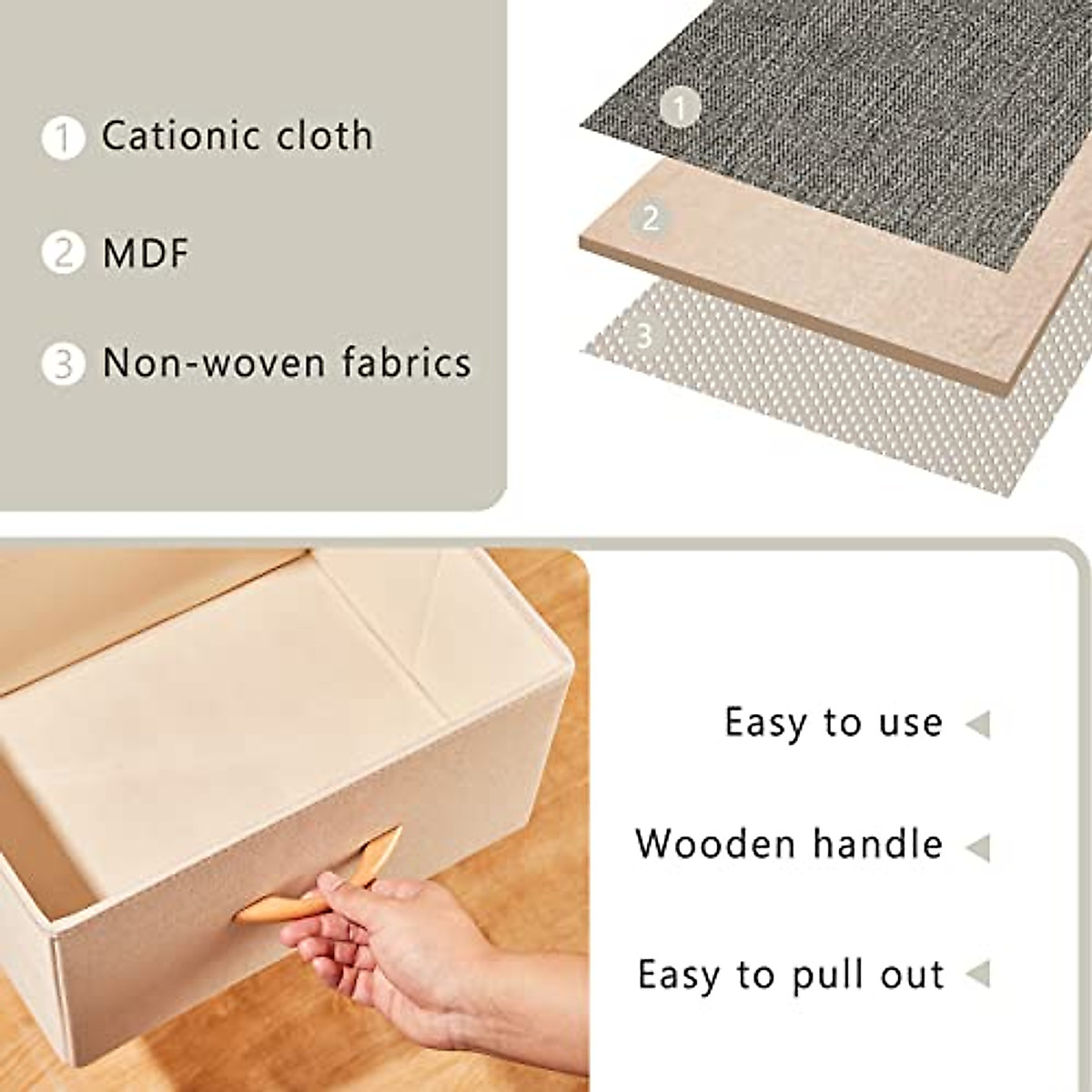 Graficial Dresser Storage Furniture Organizer - Large Standing Unit for Bedroom, Office.Living Room and Closet - 8 Removable Fabric Drawers - Multi-Color/Espresso Brown.