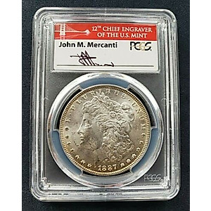 1887-P MS65 Morgan Silver Dollar Graded by PCGS