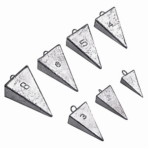 Pyramid Sinkers Fishing Weights Fishing Sinker Weights Pyramid Weights Surf Fishing Weights Saltwater Ocean Fishing Gear Tackle 1oz 2oz 3oz 4oz 5oz 6oz 8oz