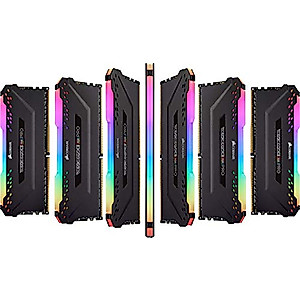 Corsair Vengeance RGB Pro 32GB (2x16GB) DDR4 3600 (PC4-28800) C18 AMD Optimized Memory – Black