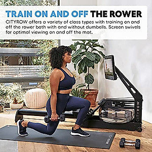 CITYROW Max Rower - Portable Rowing Machine for Home - Gym Quality Exercise Equipment - Low Impact, High Intensity Row Machine for All Fitness Levels - Large HD Touchscreen with Bluetooth Connectivity