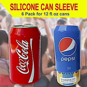 Akkeel Direct Beer Can Covers, Beer Sleeve, Can Cover with Easy On & Off Design - Perfect for Outdoor Parties, Parks, Travel, Beach & Sporting Event – Ultimate Solution to Hide a Beer – Pack of 6