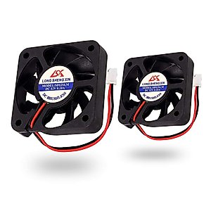 2 PCS Brushless Cooling Fan, Icstation DC Cooling Fan 50mm x 50mm x 10mm 5010 12V 2 Pin Fan 0.1A for 3D Printer Computer Case Fan