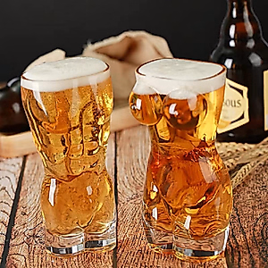 shyliey 2 Pack Cocktail Shot Glass, Transparent Funny Wine Glass, Body Shape Beverage Cups, Glassware Bar Decoration Cup, For Bars Birthday Party Decor (Classic)