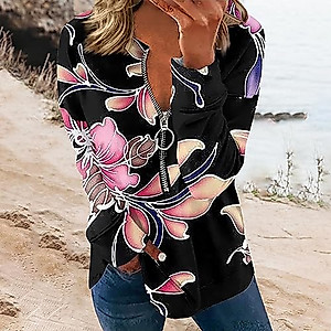 Lightweight Sweatshirts For Women Long Sleeve Tshirts Shirts For Women Long Sleeve Shirts For Women Quarter Zip Pullover Women Tops Casual T Shirts Printed Long Sleeve Blouses Shirts Generic