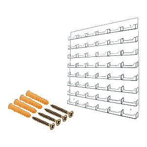 Wall Business Card Holder with Hanging Hardware for 3.5" x 2" Contact or Appointment Cards Trade Show Expos Real Estate Retail Stores 48 Pocket Clear Acrylic One Piece by Marketing