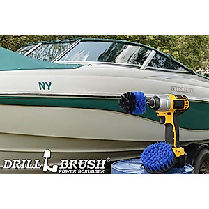 Kayak - Cleaning Supplies - Drill Brush - Raft - Boat - Canoe - Inflatable - Boat Accessories - Hull Cleaner - Pond Scum, Oily Residue, Barnacles, Oxidation - Spin Brush