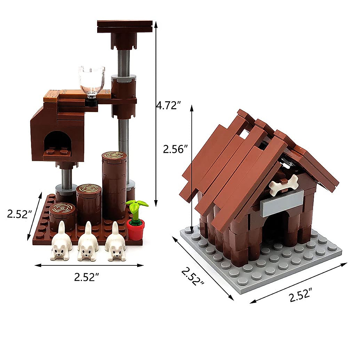 dspitwod Building Block Toys Sets for Girls Boys 6-8-12 Cat Tower Dog Kennel Accessories Brick Blocks for Kids Compatible for Mini Figure Major Brands