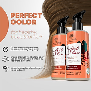 All Natural Color Shampoo and Conditioner for Color Treated Hair With Seaweed, Lactic Acid, Cupuacu & Murumuru to Prevent Fading & Intensify Vibrancy 6.8oz