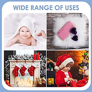 Sibba Fur Faux Locker Fabric Rug Polyester Yard Pre Cut Artificial Craft Costume Double Side Square Crafting Strips Liners Set Plush Precut Fluffy Cloth Photography Cosplay Outdoor(Black,30 cm)