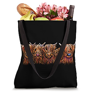 SCoTTISH HiGHLaND CoWS ' The HaPPY BuNCH oF Coos ' Tote Bag