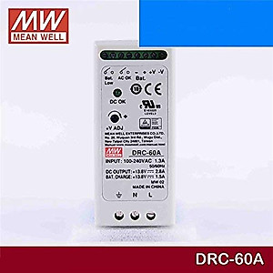 DIN Type Security Power Supply 59.34W DRC-60A Meanwell AC-DC SMPS DRC-60 Series MEAN WELL Switching Power Supply