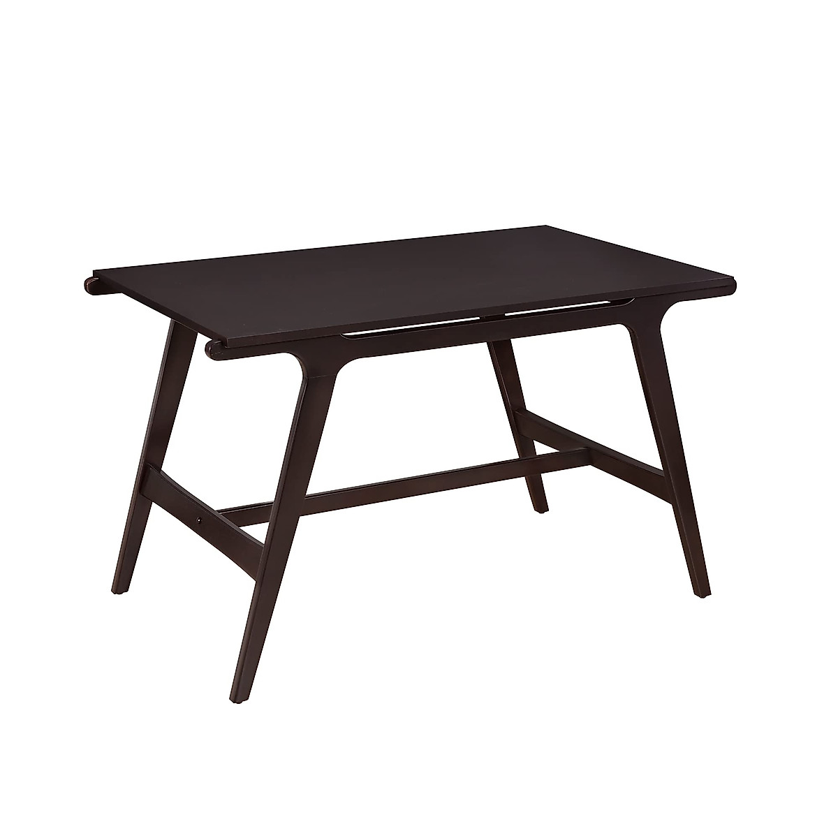 KoiHome 5-Piece Mid-Century Style Set Faux Leather, Seats up to 4, Wooden Table/Chair Frame for Dining Room, Restaurant, Kitchen (Wenge)