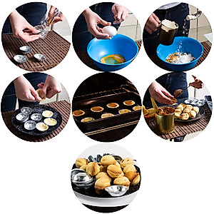 BIOL Lot 60 Oreshki Mold Oven Cookies Maker Oreshnitsa - Cookie Mold Oreshek Cake - Nut Cookie Shaped Molds - Mini Metal Mold Form Nuts for Sweet Russian Nuts Oreshki Molding for Baking