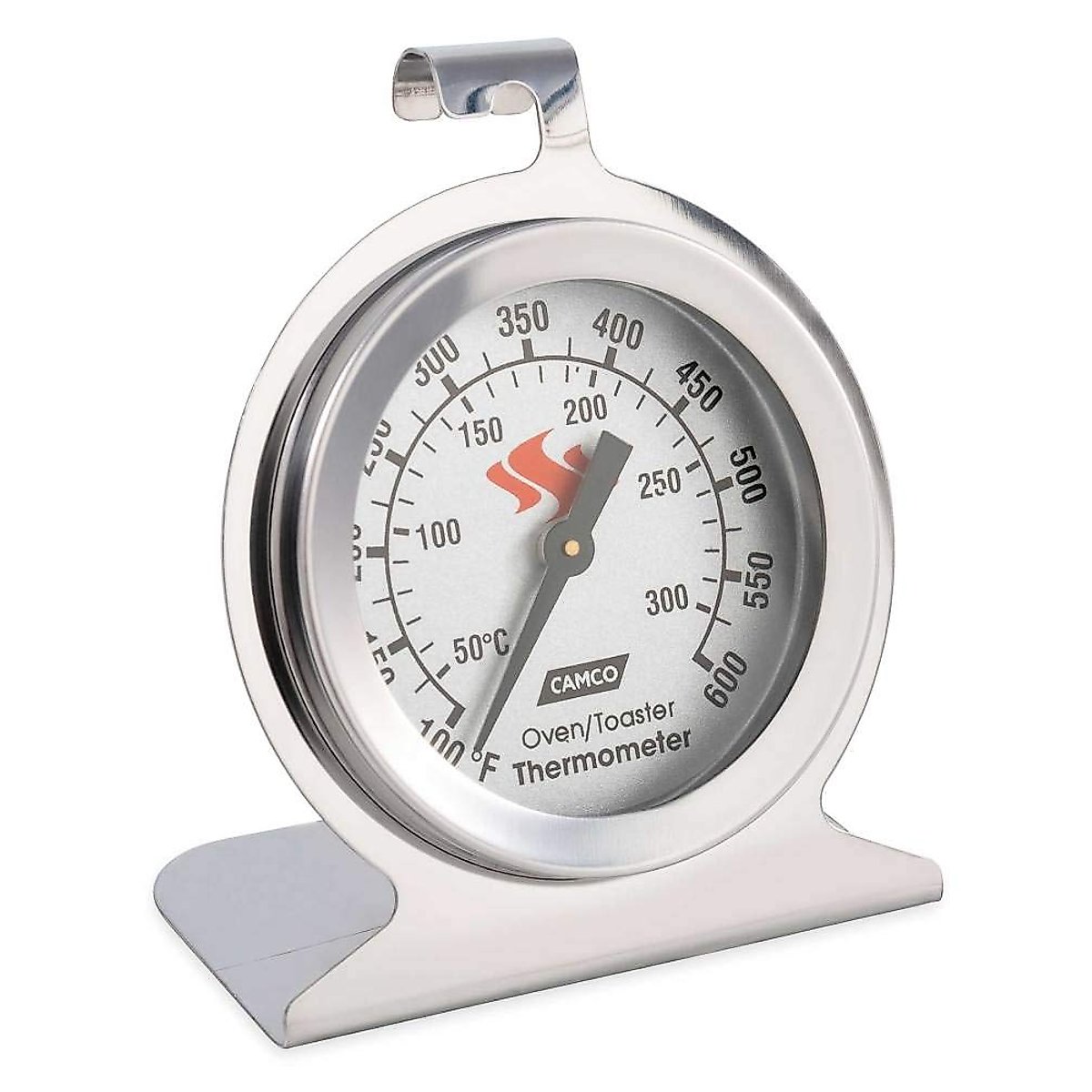 Camco Oven Thermometer | Features a Large, Easy-to-Read Dial with a Temperature Range of 100° F to 600° F and 38° C to 316° C (42115)
