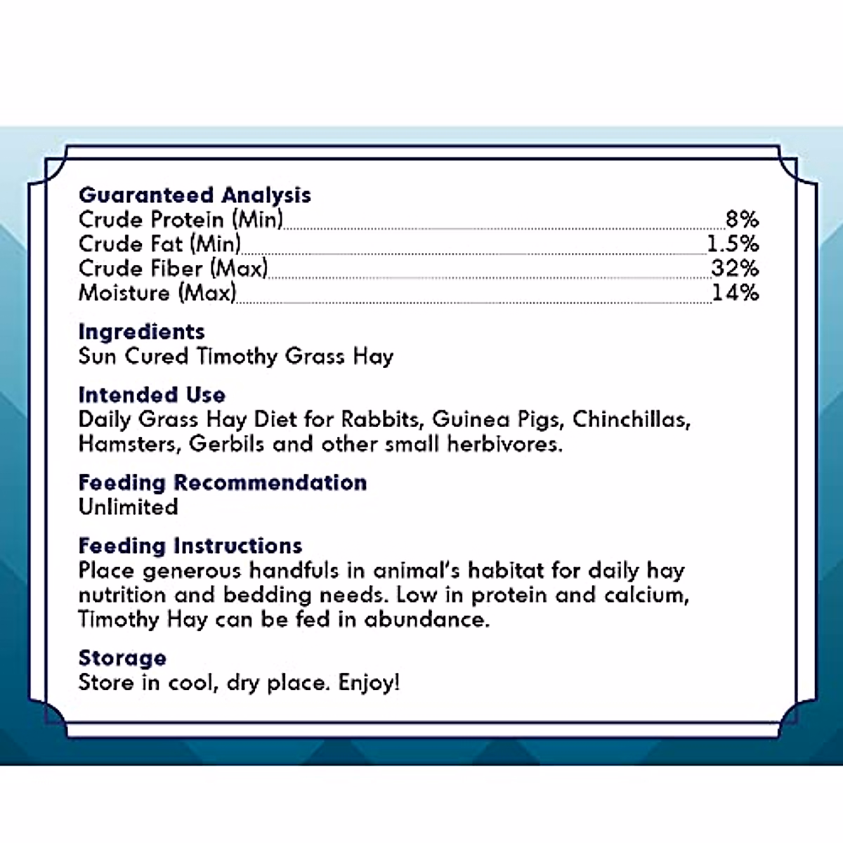 Grandpa's Best Timothy Hay Mini Bale, 10 Lbs (Packaging may vary),Brown