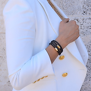 Leather Wrap Bracelets for Women - Quickly Layer our Boho Wrap Bracelets Using the Magnetic Clasp - Made in the USA our Beautiful Leather Wrist Bracelets for Women Make Great Gifts - Black