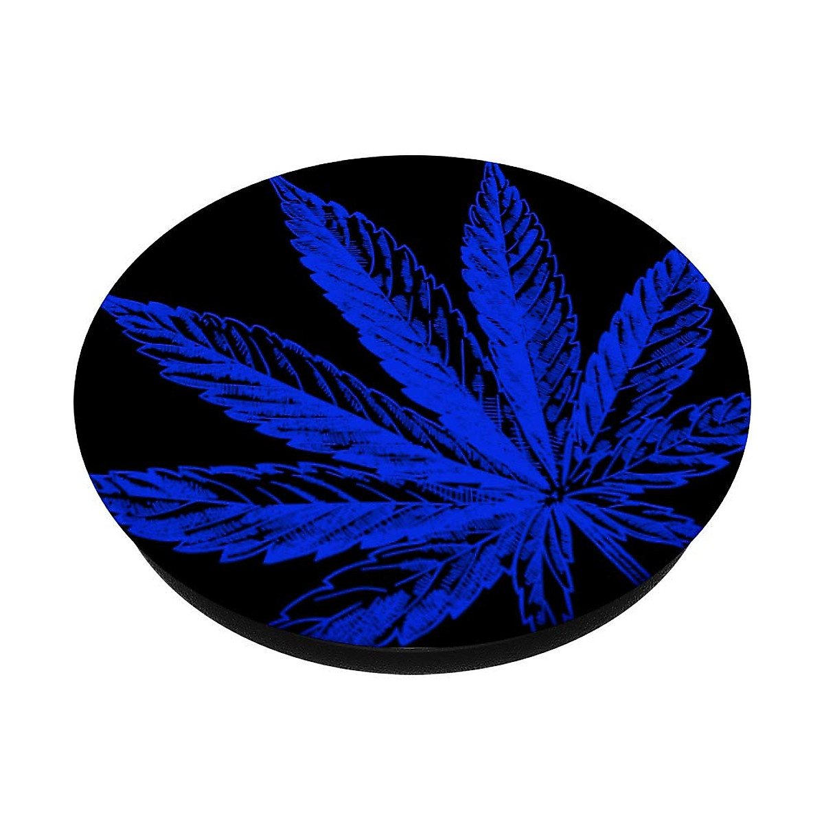 Blue Weed Leaf Marijuana Cannabis Hemp CBD Oil Cannabidiol PopSockets PopGrip: Swappable Grip for Phones & Tablets