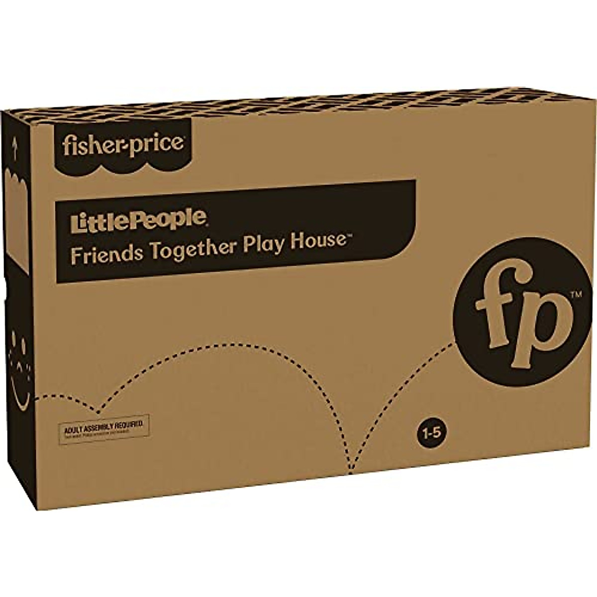 Fisher-Price Little People Toddler Playset Friends Together Play House Interactive Learning Toy with Smart Stages for Ages 1+ Years